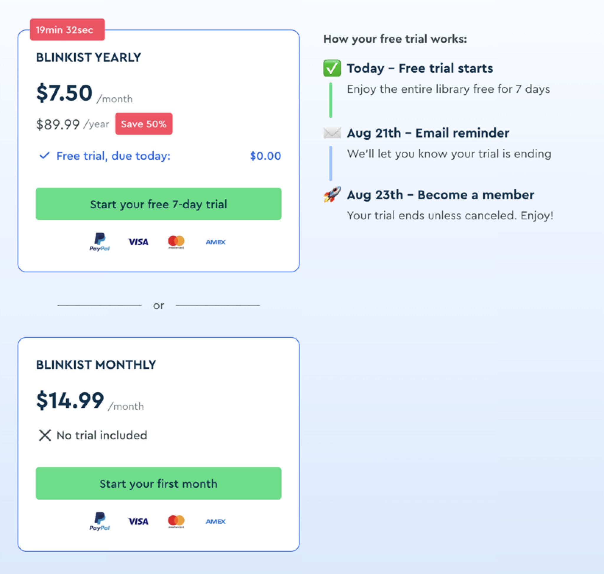 How Much Does Blinkist Cost?